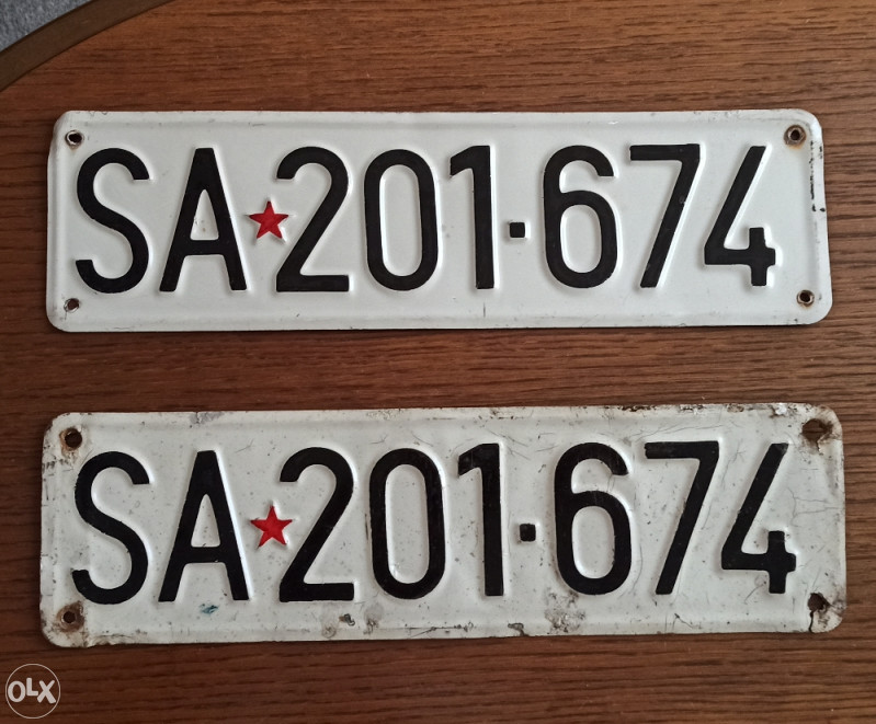 Stare tablice - Sarajevo SA - Jugoslavija SFRJ - par - Tablice za ...