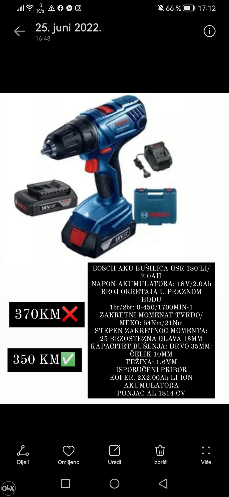 Aku busilica busilice 18V 2.0 Ah - Bušilice - OLX.ba