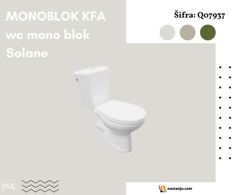 MONOBLOK KFA wc mono blok Solane - WC šolje/školjke - OLX.ba