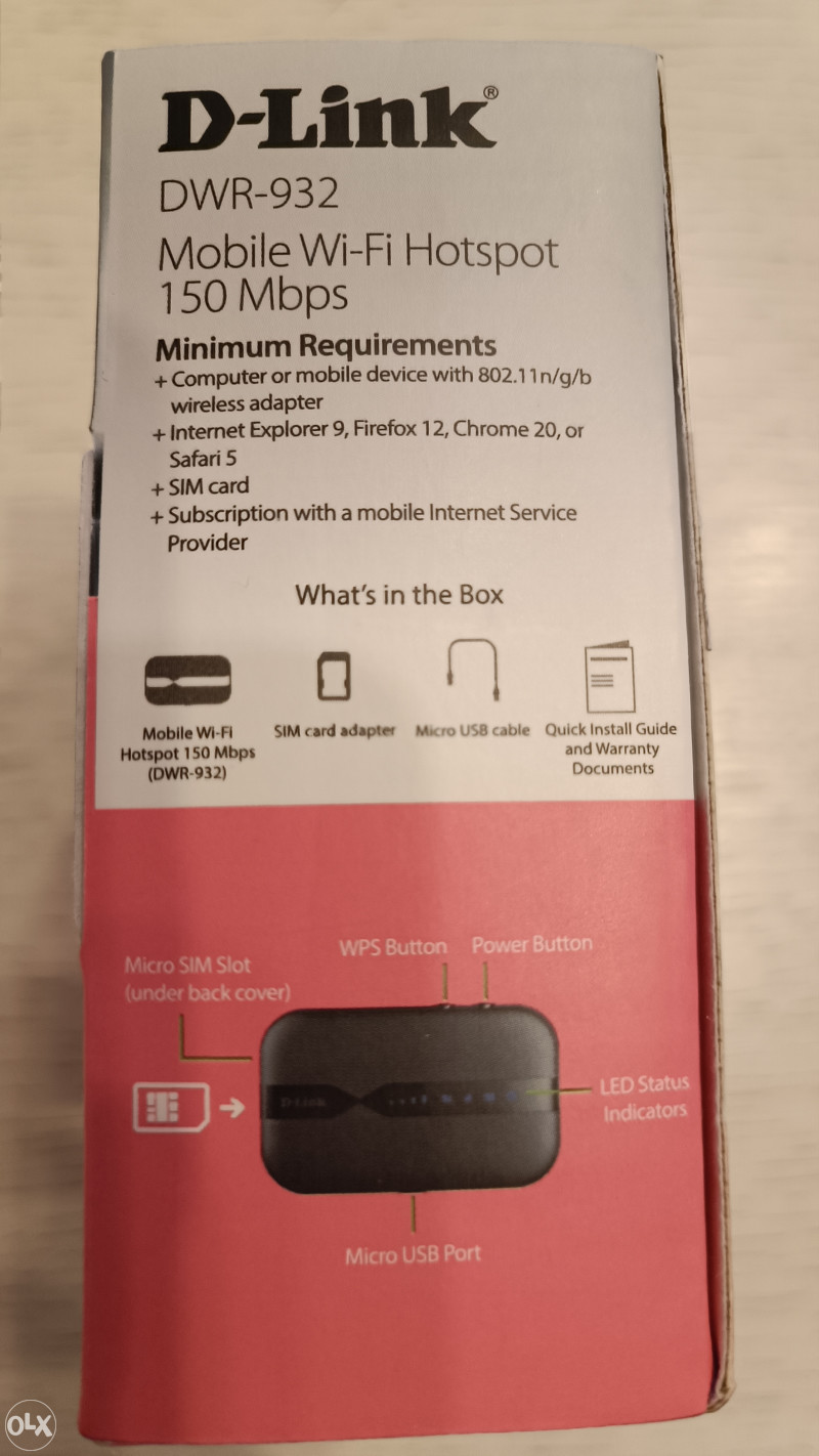 Ruter DLink Mobilni Wi Fi 4G Hotspot 150 Mbps - Router - OLX.ba