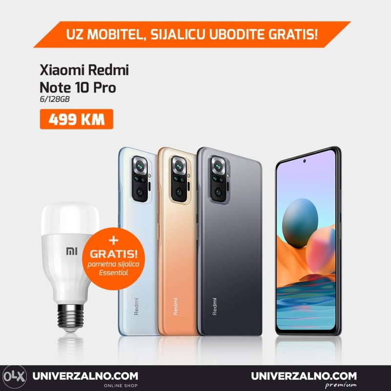 Redmi Note 10 Pro + pametna sijalica Essential - Mobiteli - OLX.ba