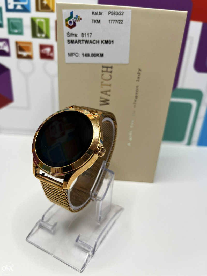 Smartwatch KM01 Zlatni Gold i Silver - Smartwatch (pametni satovi) - OLX.ba