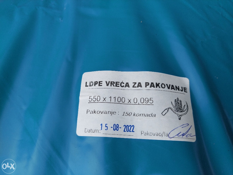 Vrece za silazu 70L plave pvc vreca silaza 550x1100 - Kese i vreće - OLX.ba