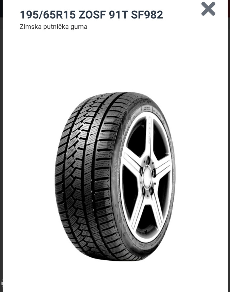 Zimska guma 195 65 15 sunfull - Gume - OLX.ba