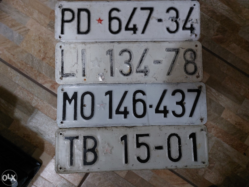 REGISTARSKE TABLICE.SORT.4.KOMADA. - Tablice za vozila - OLX.ba