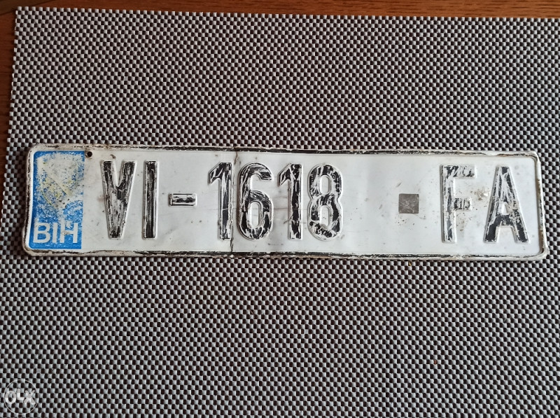 Stara tablica Visoko - Republika Bosna i Hercegovina RB - Tablice za ...
