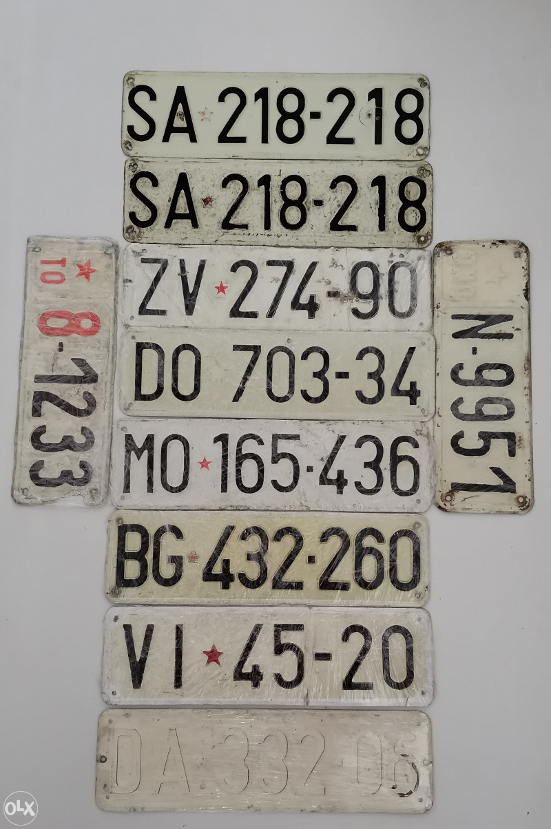 Stare tablice za kolekcionare - Tablice za vozila - OLX.ba