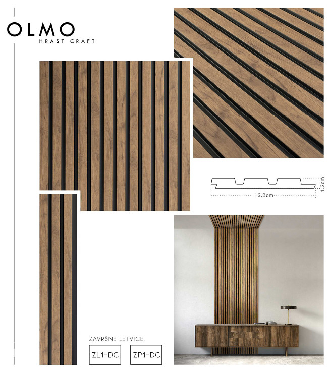 Dekorativna zidna obloga letvice drvene imitacija - Zidne dekoracije i ...