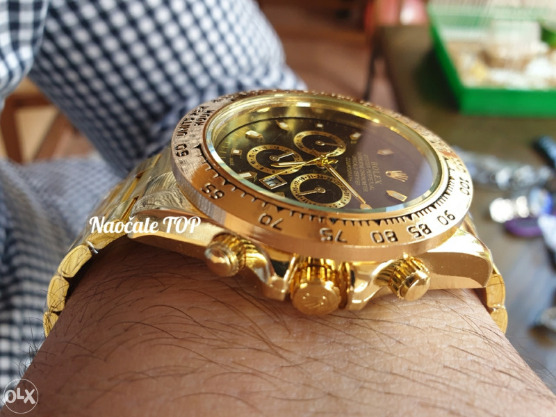 Muski sat Rolex Daytona,AA,gold/black,kutija,NOVO - Ručni Satovi - OLX.ba