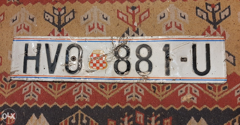 Stara tablica HVO Rare - Tablice za vozila - OLX.ba