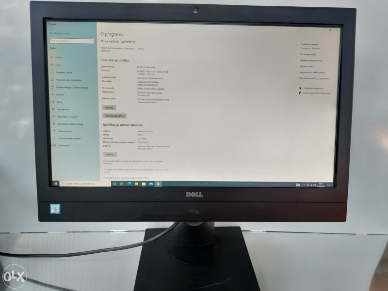 All in one Dell W11C 24'' / i5 6500 / 8 GB / SSD 120GB - Desktop Računari - OLX.ba