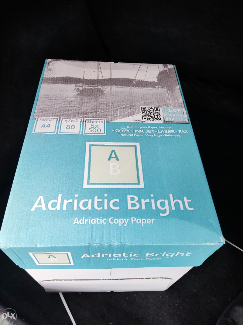 A4 papir 80g - Adriatic Bright - Kancelarijski materijal i oprema - OLX.ba