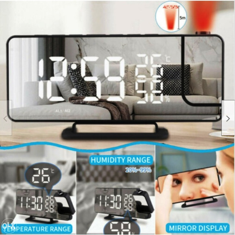 LED Digitalni sat sa projektorom radiom ogledalom - Zidni i Stoni ...