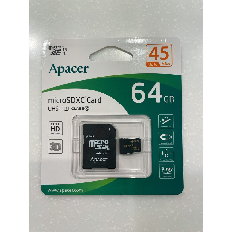 Memorijska kartica, Apacer Micro SD - 64 GB Class 10 - Memorijske ...