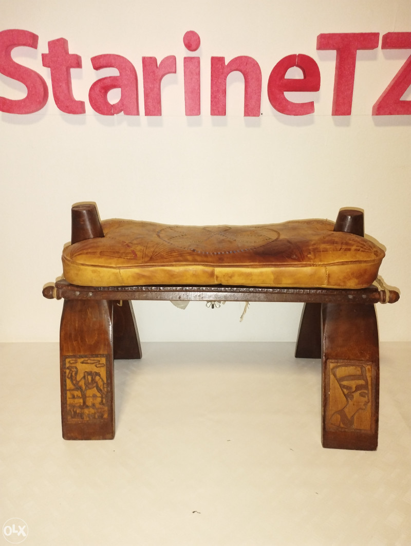 Orijentalna stolica - tabure od devine kože ručni rad - Antikviteti ...
