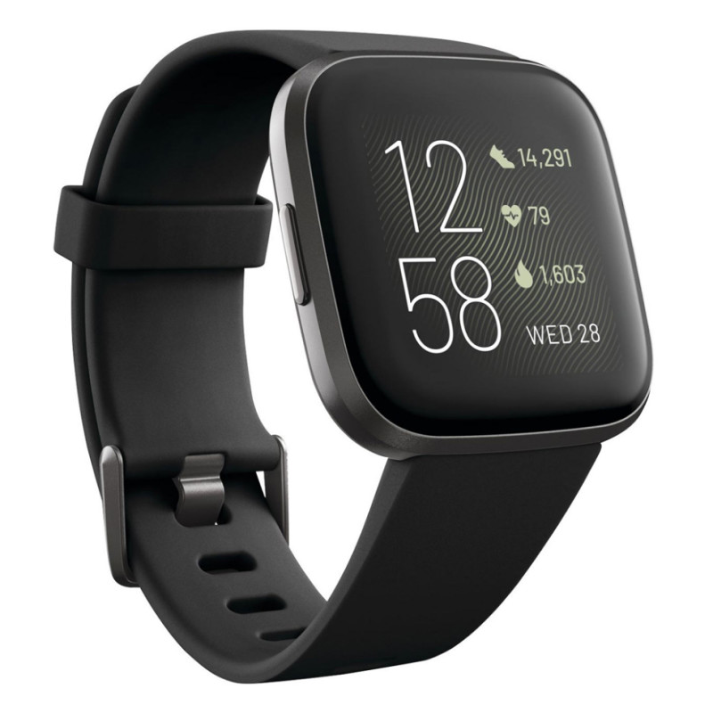 Fitbit Versa 2 pametni smart sat Black/Carbon Aluminum - Smartwatch ...