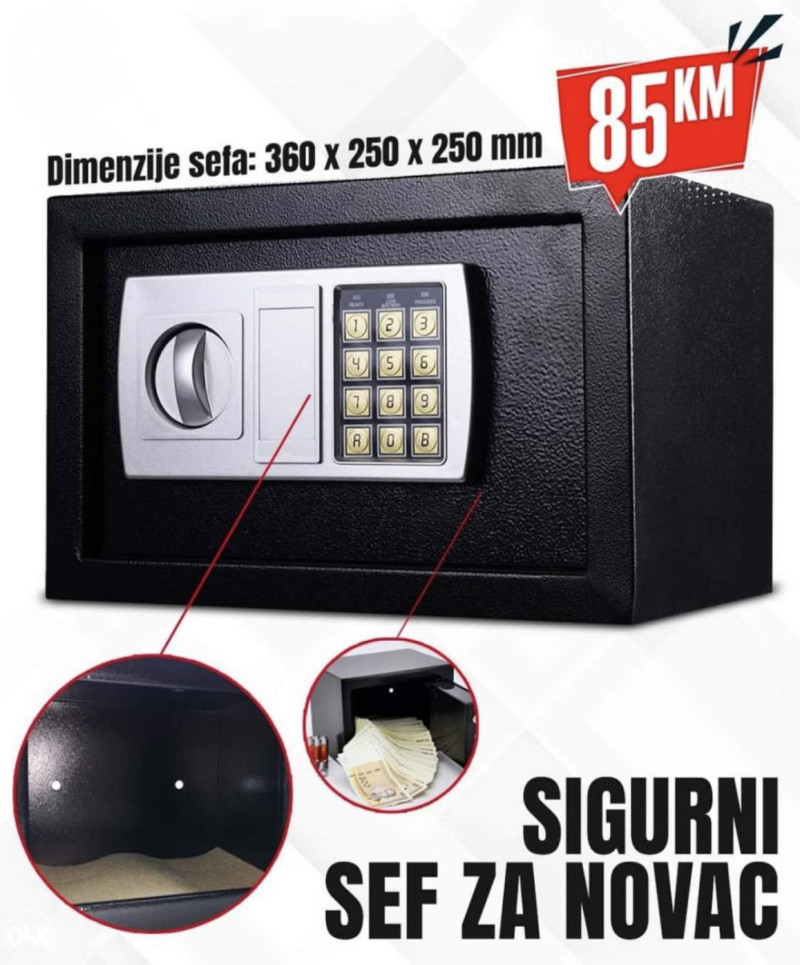 Elektronski sef- trezor za novac i oružje - Moj dom - Sefovi - Lukavac ...