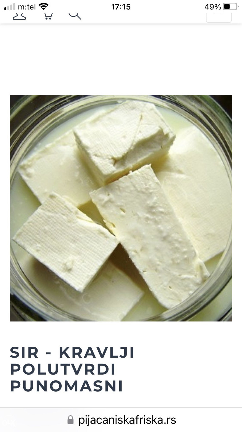 Prodajem punomasni kravlji sir - Mliječni proizvodi - OLX.ba