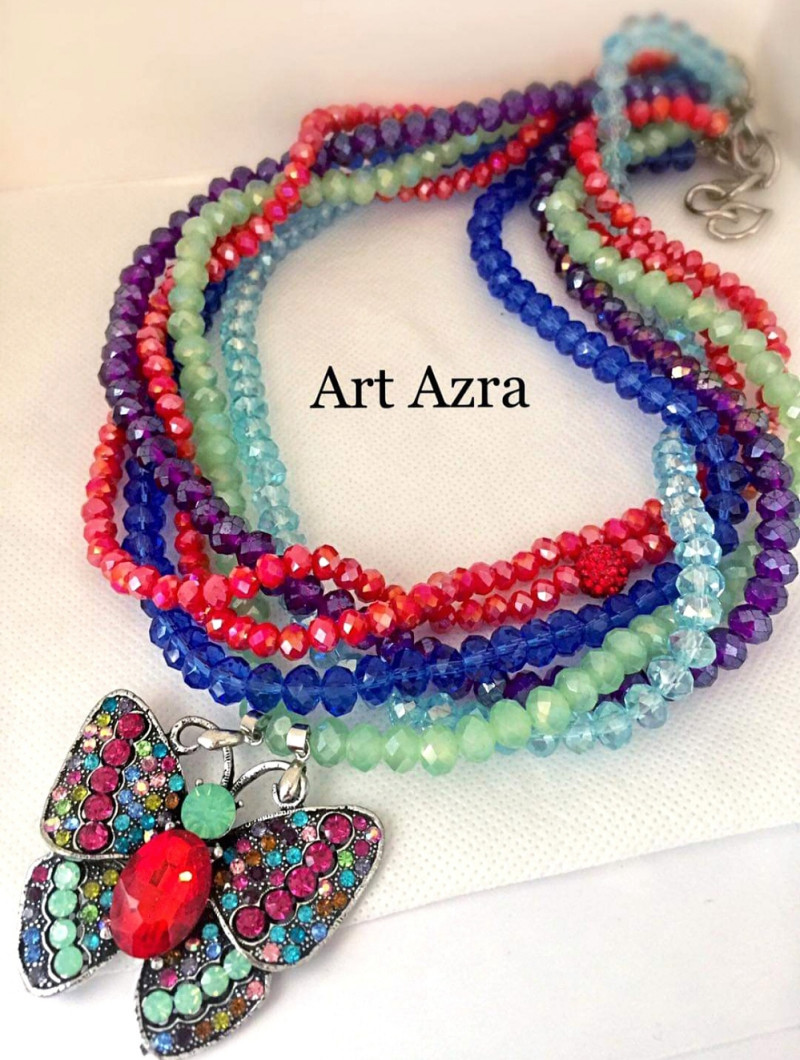 Unikatna ogrlica od kristala,rucni rad - Lančići i Ogrlice - OLX.ba