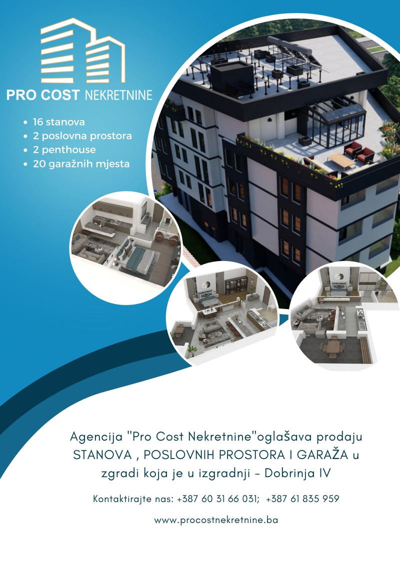 PRO COST - PRODAJA STANOVA DOBRINJA IV - Stanovi i apartmani - OLX.ba