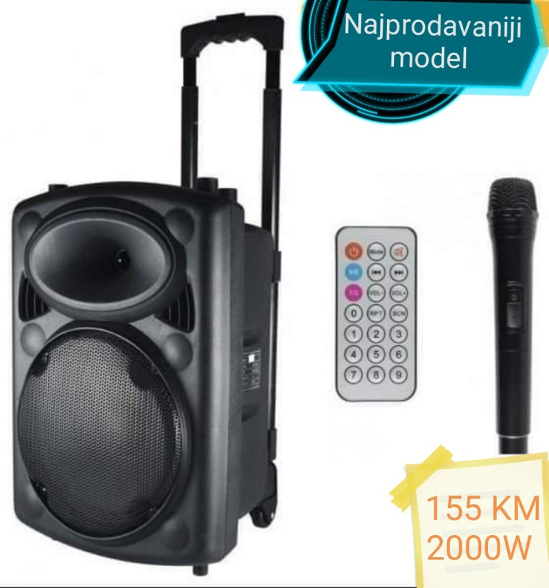 BLUETOOTH ZVUCNIK KARAOKE ZVUCNIK 2000W 12 INCI PROFI - Bluetooth ...