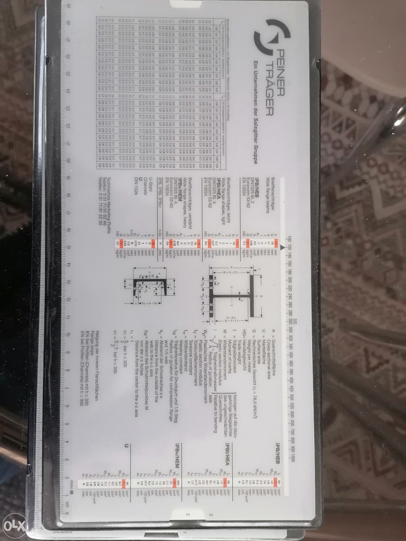 Tablice tezina, cijevi, kvadrata, nosaca, heb, hea i I - Ostalo - OLX.ba