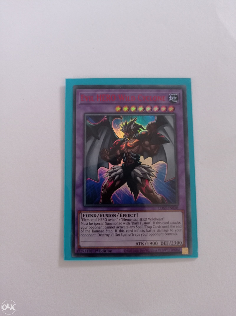 Yu Gi Oh karta Evil Hero Wild Cyclone - Sličice i albumi - OLX.ba