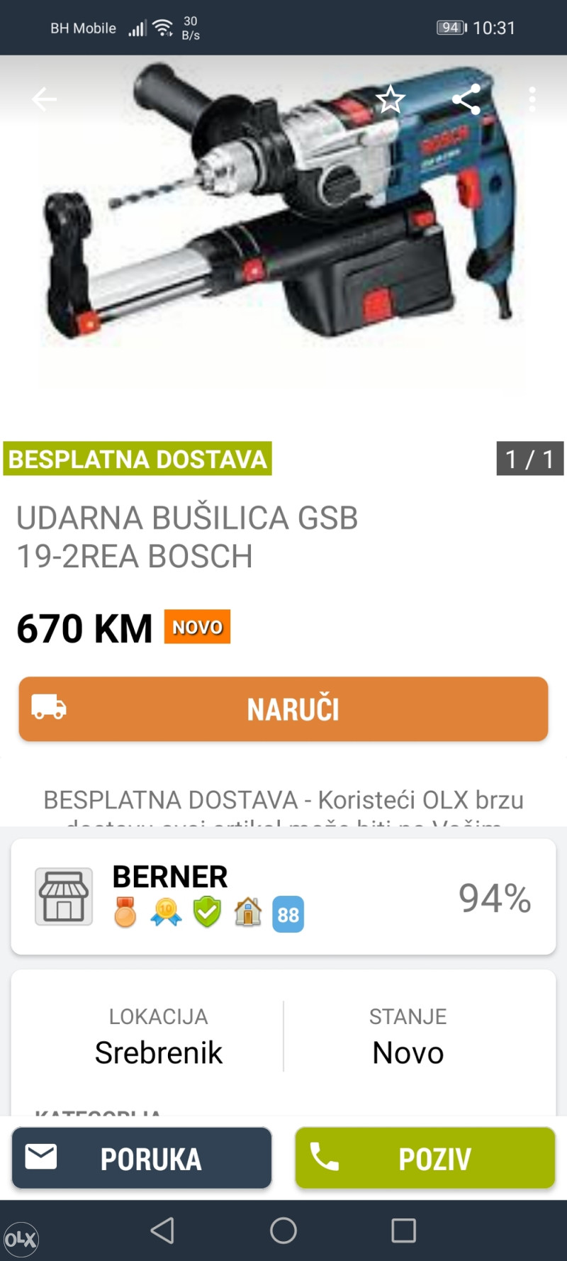 BUSILICA BOSCH - Aparati za varenje - OLX.ba