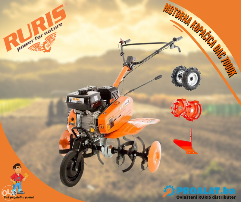 RURIS Motorna kopačica DAC 7000K + pribor - Kosilice i kopačice - OLX.ba